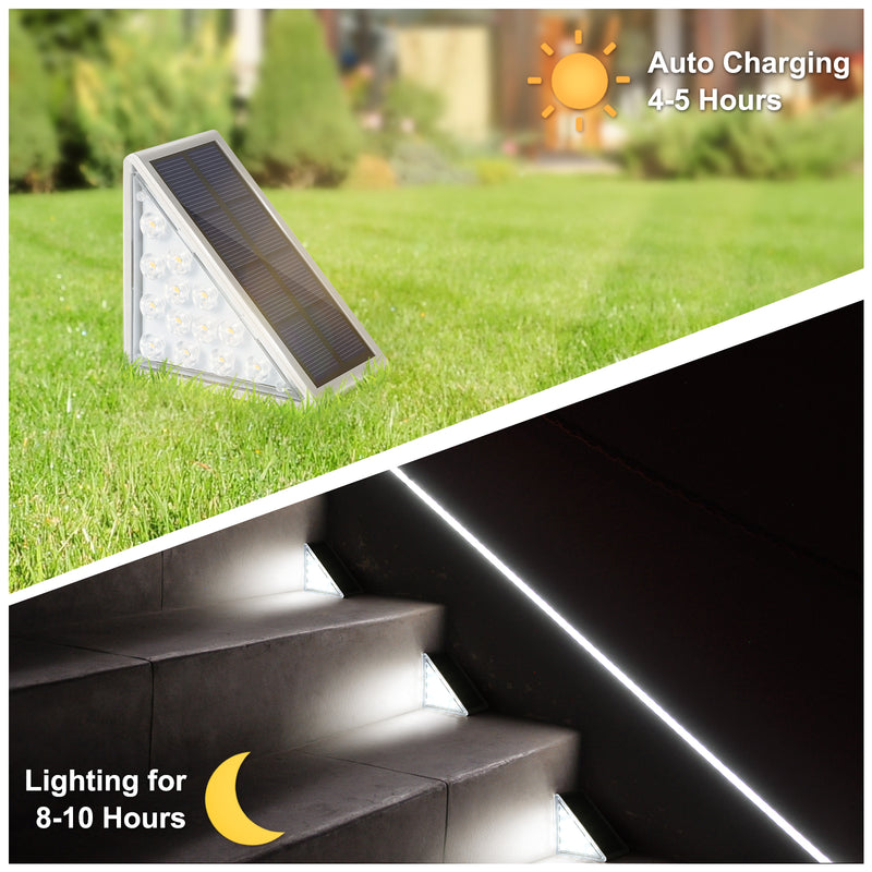8 Pack Solar Triangle Step Lights – Oberon Distribution